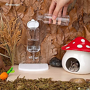 Niteangel 80ml Hamster Water Bottle with Stand No Drip Gerbil Water Feeder Dispenser for Hamster Gerbils Mice Degus Lemming Hedgehog Small-Sized Pet