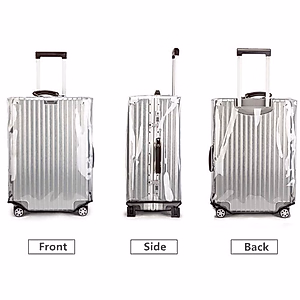 GigabitBest 28 Inch Clear PVC Suitcase Cover Protectors Suitcase Covers for Luggage Thickened suitcase protective cover for Wheeled Suitcase Suitable for 28"-29"