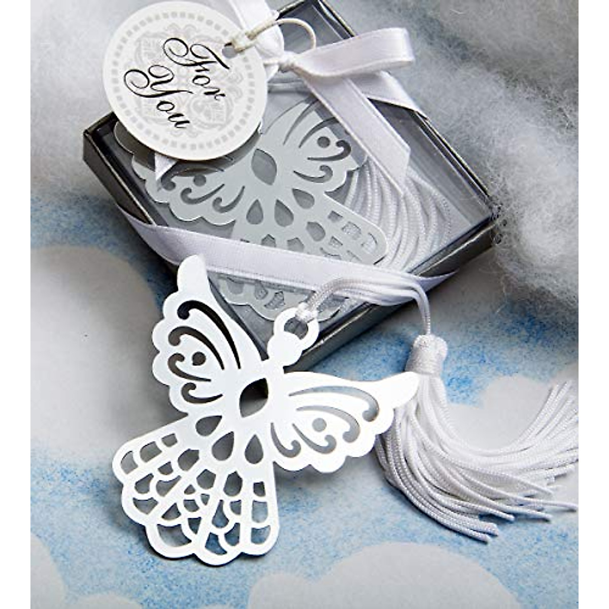 FASHIONCRAFT 6515 Book Lovers Collection Angel Bookmark Favors, Angel Favors, Set of 6