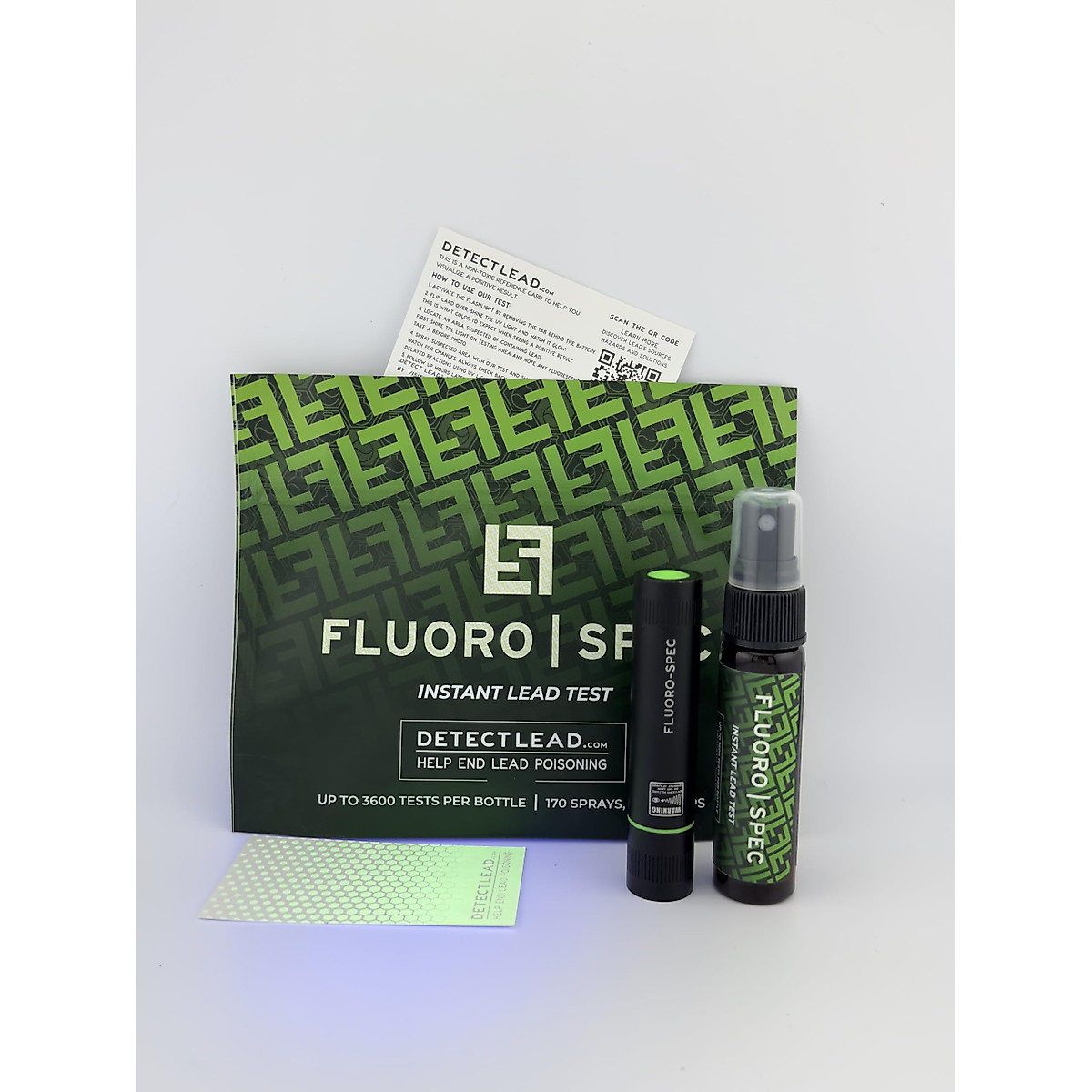 FLUORO-SPEC Instant Lead Testing Kit, Light Lead Up, Indicates Lead Hazards on Any Surface Spray and Shine The Light to Test for Lead