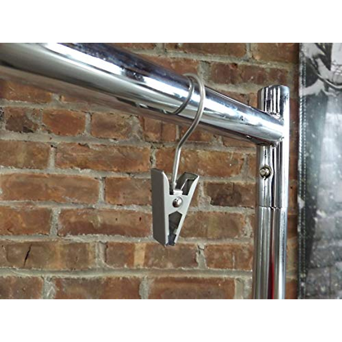 NAHANCO 610ECS12 Swivel Boot Clip Hanger, Brushed Chrome, Metal Clip, 4.5” (Pack of 12)