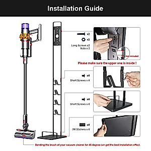 Foho Vacuum Stand for Dyson V15 V11 V10 V8 V7 V6,Stable Metal Storage Bracket Stand Holder for Dyson Handheld DC30 DC31 DC34 DC35 DC58 DC59 DC62 Cordless Vacuum Cleaners & Accessories & Attachments