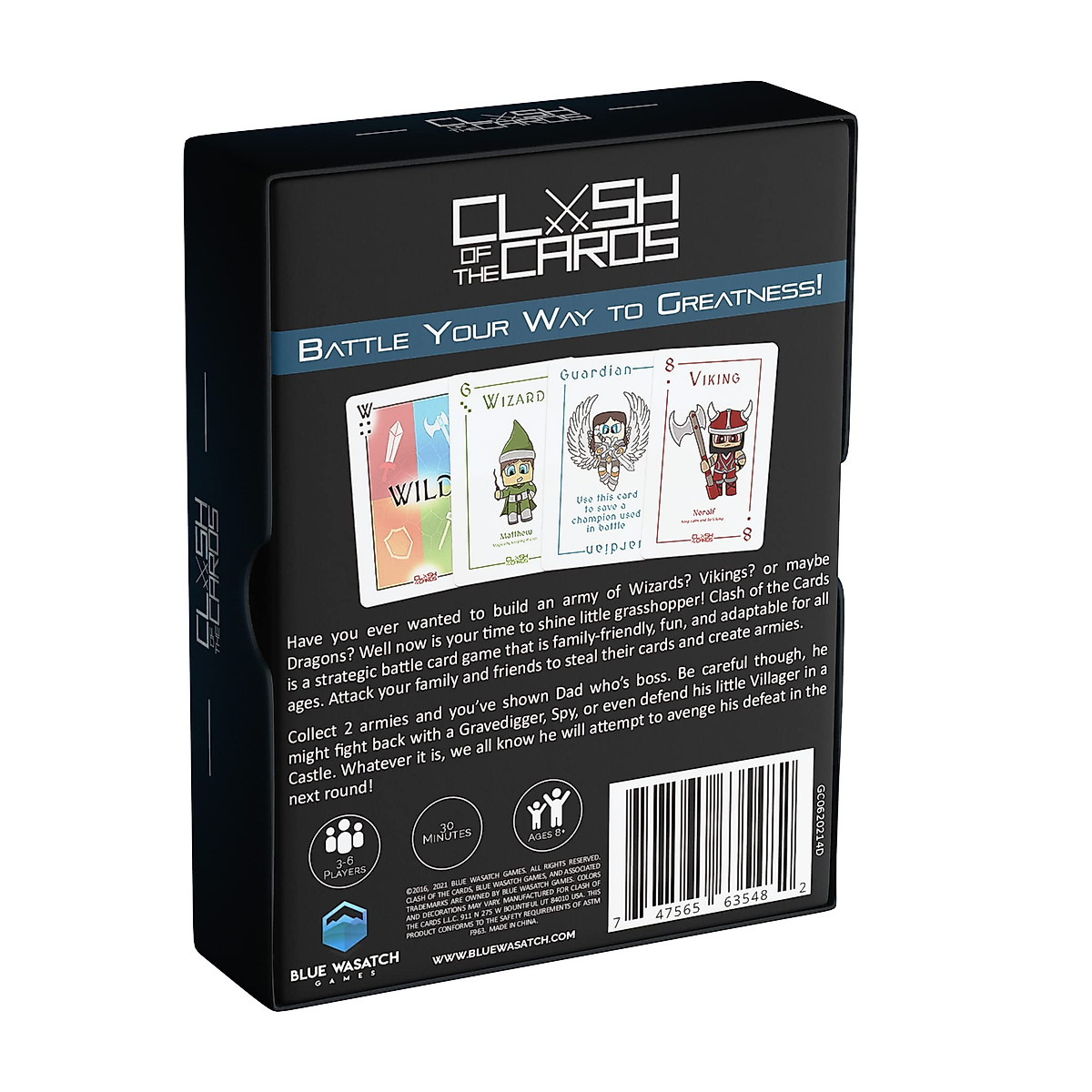 Blue Wasatch Games Clash of The Cards Card Game - Match, Collect, and Battle for Armies, Use Action Cards to Protect and Attack. Fun for Adults, Teens, and Kids.