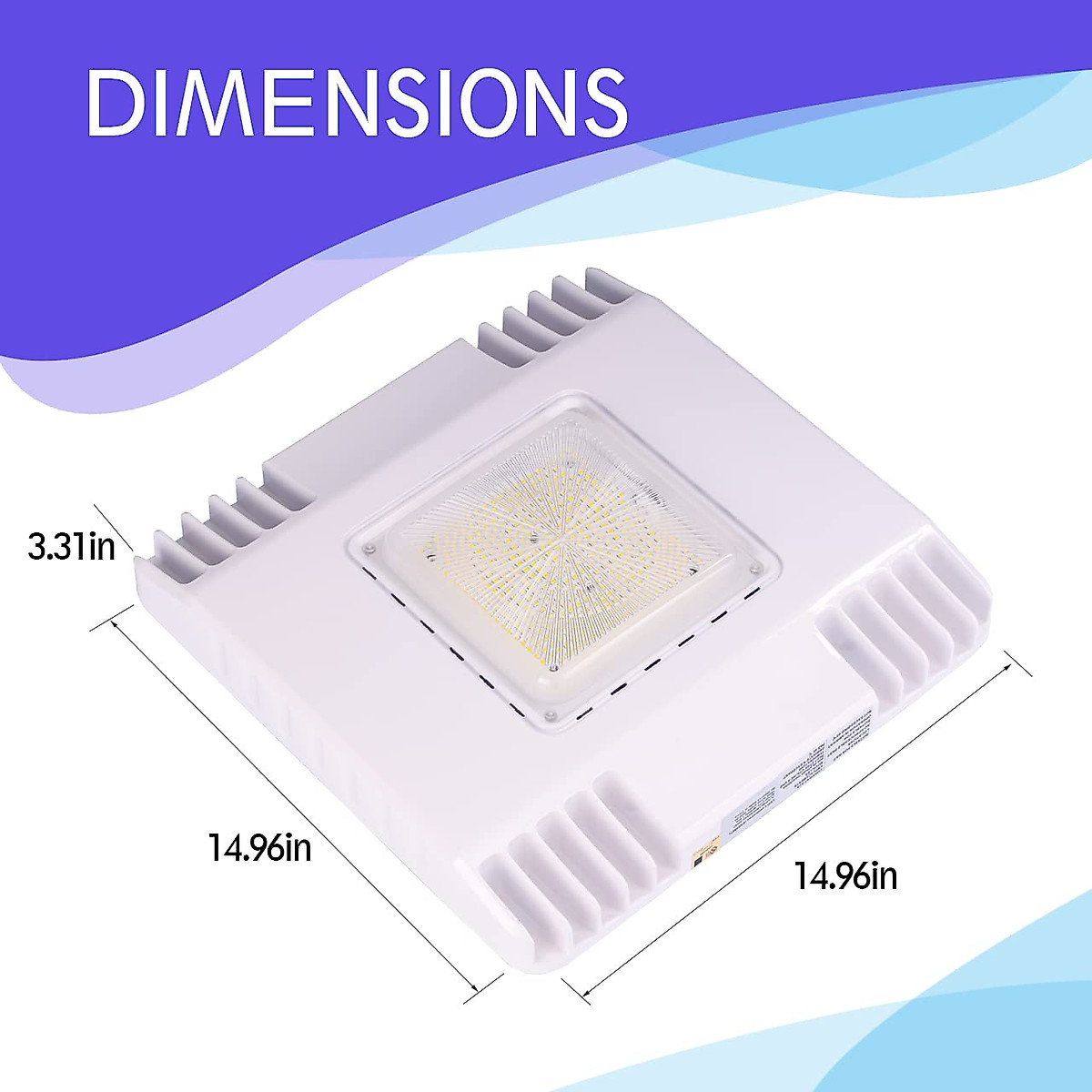 4 Pack HOLDWILL LED Canopy Lights 150w 21000lm 5700K 750W HID/MH Equivalent,Die Cast Aluminum Waterproof IP65 Daylight White Canopy for Outdoor Gas Station Warehouse Store Workshop Lighting