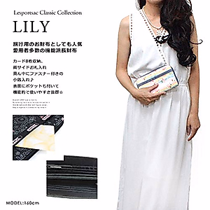 LeSportsac Plumeria Rainbow HAWAII EXCLUSIVE Lily Wallet, Style 6506/Color K879, Tropical Hawaiian Plumeria Flowers, Pastel Watercolors, ‘Hawaii’ on Pattern