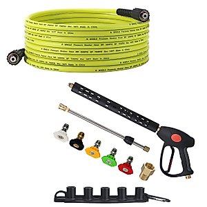 M MINGLE Replacement Pressure Washer Gun with Extension Wand with Pressure Washer Hose