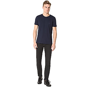 Emporio Armani Men's Cotton Crew Neck T-shirt Base Layer Top, Grey/Navy/Black, Medium US