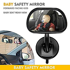 MASO Baby Car Mirror Forward View Safety Mirror Rear Facing Kids, Baby Seat & Child