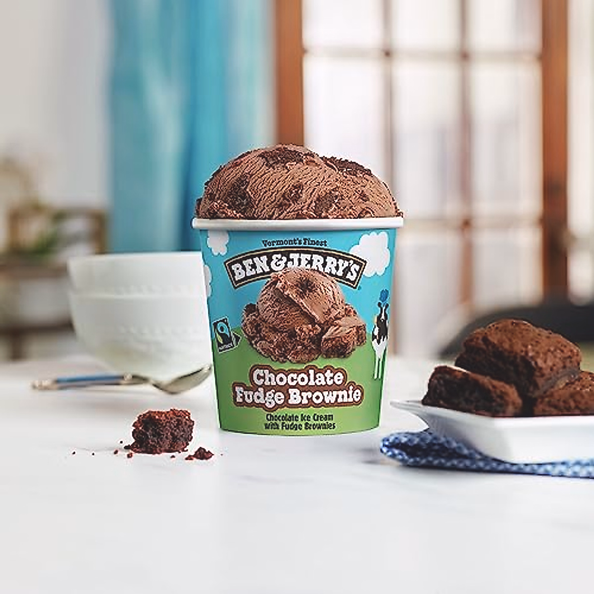 Ben & Jerry's Chocolate Fudge Brownie Ice Cream Pint Non-GMO 16 oz