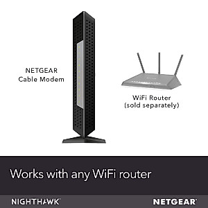 NETGEAR - Nighthawk 32 x 8 DOCSIS 3.1 Voice Cable Modem, Voice support - Black (Renewed)