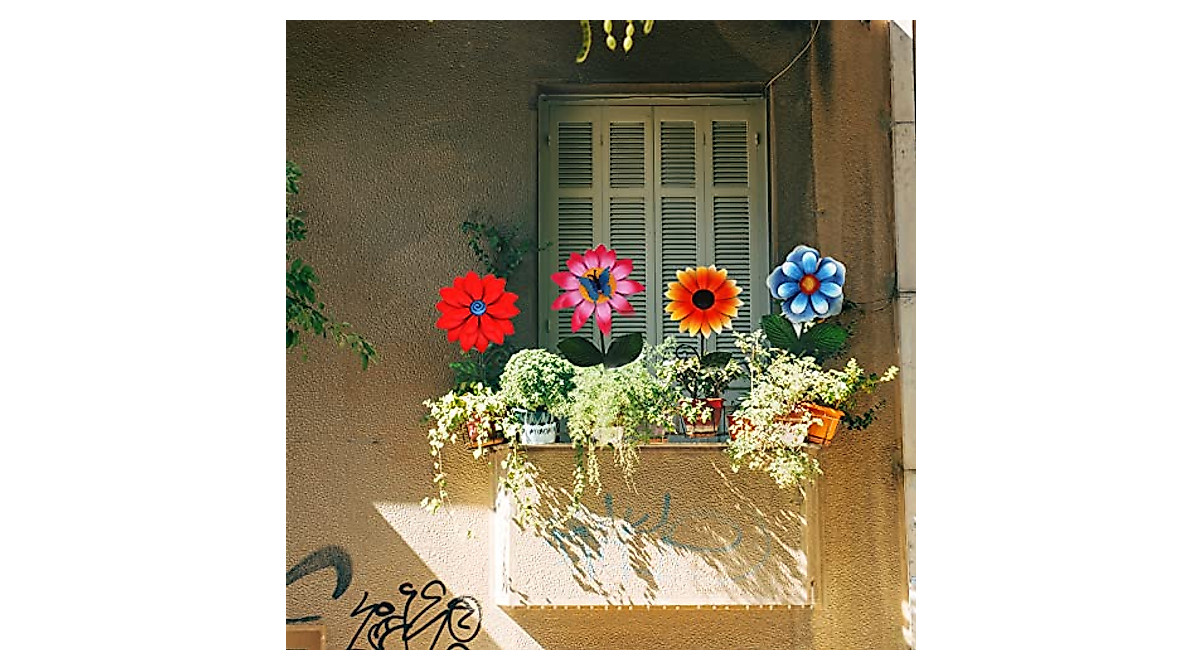 Colorful Flower Garden Stakes - Rust-Proof Outdoor Yard Decor