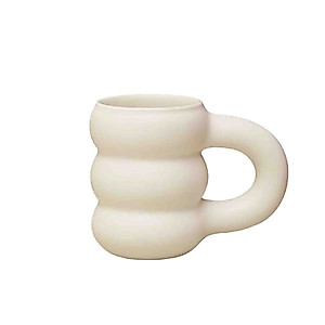 Creative Water Cup Ceramic Mug Nordic Coffee Cups with Big Handrip Colored Ceramics Big Juice Mugs