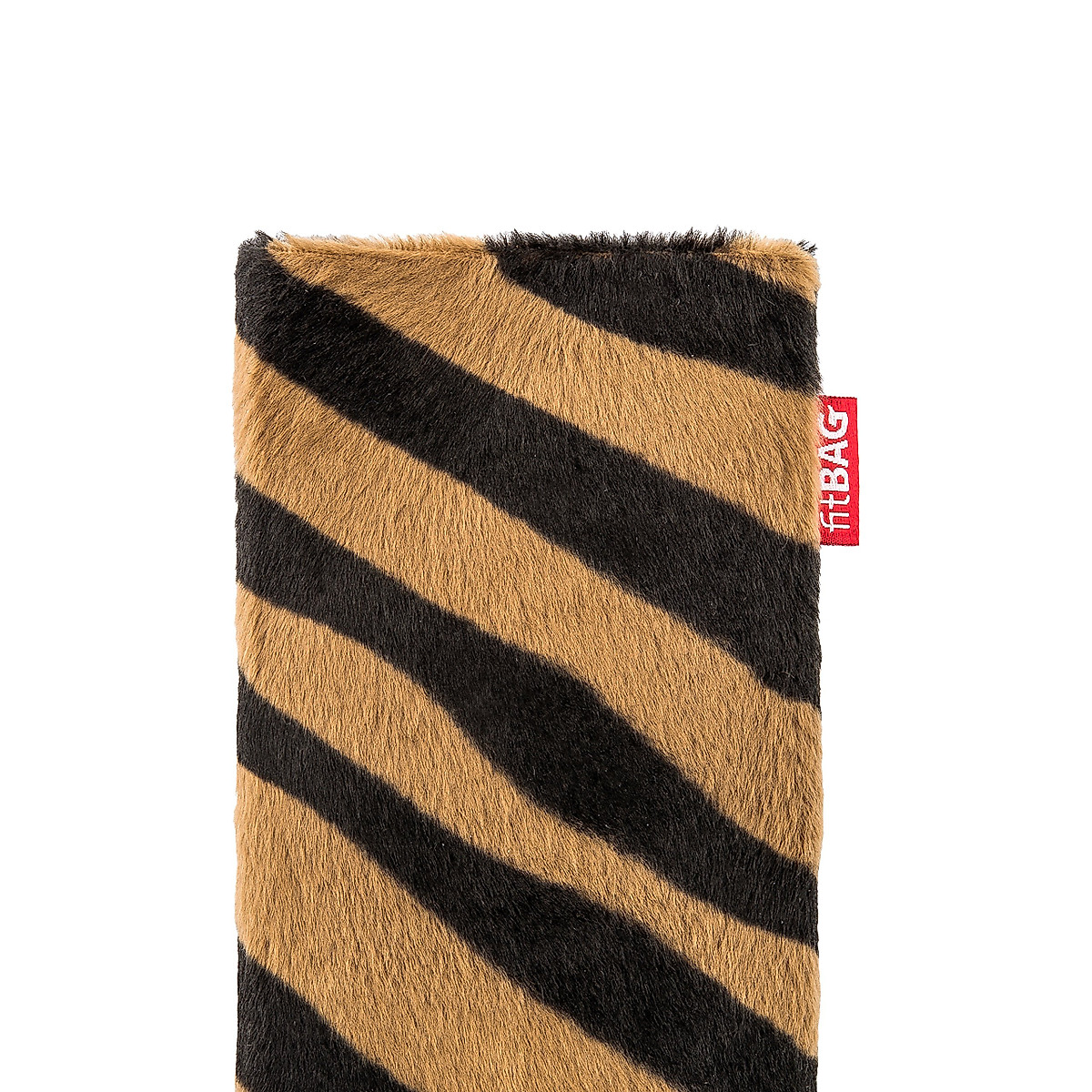 fitBAG Bonga Tiger Custom Tailored Sleeve for Xiaomi Redmi Note 6 Pro | Made in Germany | Fine Imitation Fur Pouch case Cover with Microfibre Lining for Display Cleaning