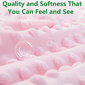 Baby Blanket Super Soft Minky Blanket with Double Layer Dotted Backing Pink Flamingo Security Blanket for Newborns Nursery Stroller Receiving Toddlers Crib Bedding for Boy or Girl(30 x 47 Inch)