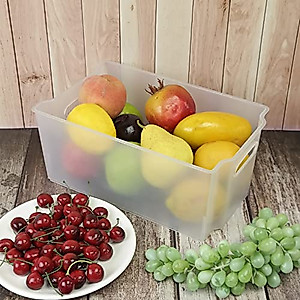 Jandson Kitchen Pantry Storage Bin, 6 Packs, Stackable Freezer Food Storage Box