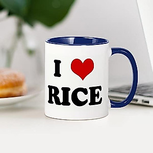CafePress I Love RICE Mug Ceramic Coffee Mug, Tea Cup 11 oz