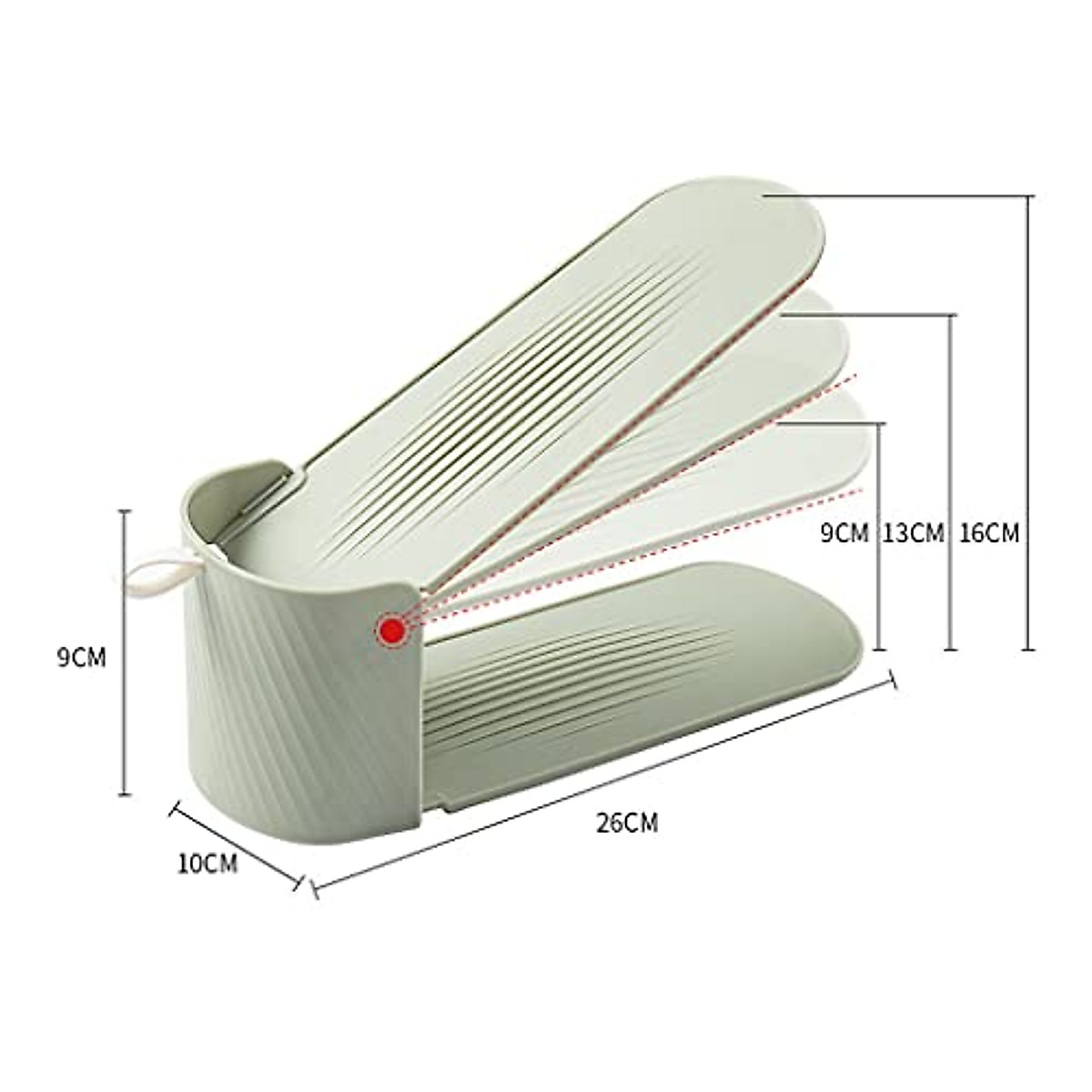 LUVADU ZCX Shoe Slots Organizer Space Saver Storage Organiser,2 Pack Shoe Slots Organizer Shoe Rack Double Deck Stacker Holder Shoe Racks