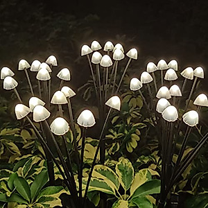VIVICOMFY Solar Garden Lights - Solar Swaying Light, Sway by Wind, Solar Outdoor Lights,Solar Garden Decorative Lights Yard Patio Pathway Decoration, Warm White (4Pack)