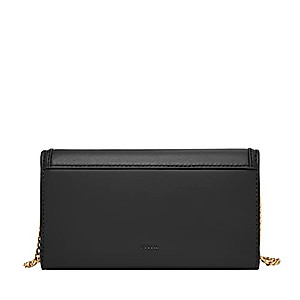 Fossil Women's Avondale Leather Wallet Crossbody Purse Handbag, Black (Model: ZB1887001)