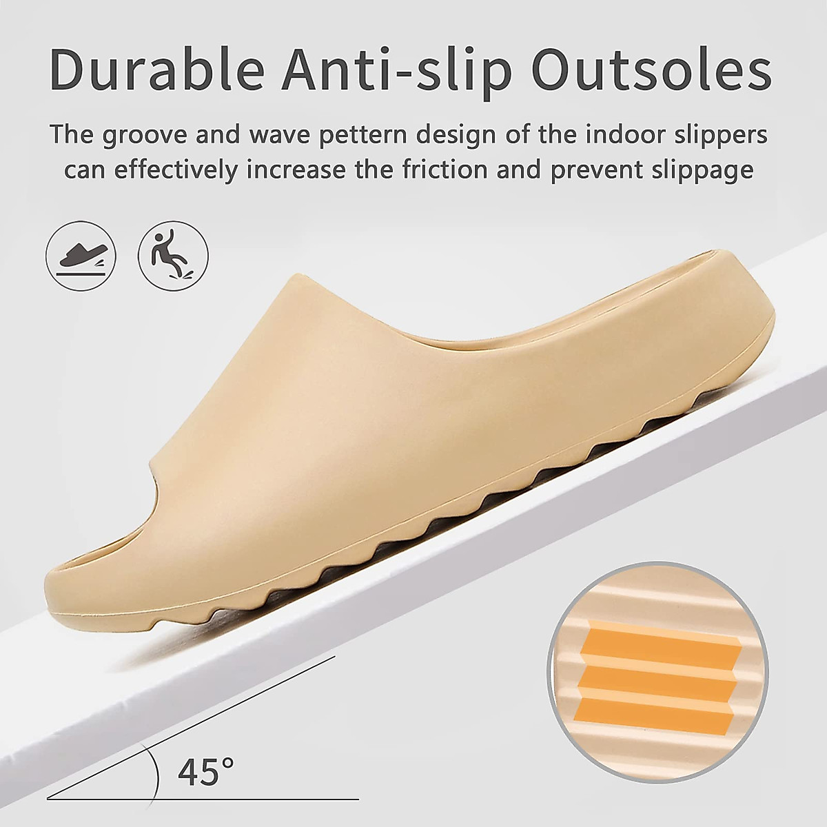 XTJSCBDSH Cloud Slides for Men and Women, Quick Drying Slippers Shoe Open Toe Thick Soft, Platform Slide Sandals Daily Shower Sandals, Non-Slip Bathroom Slippers Summer for Indoor & Outdoor