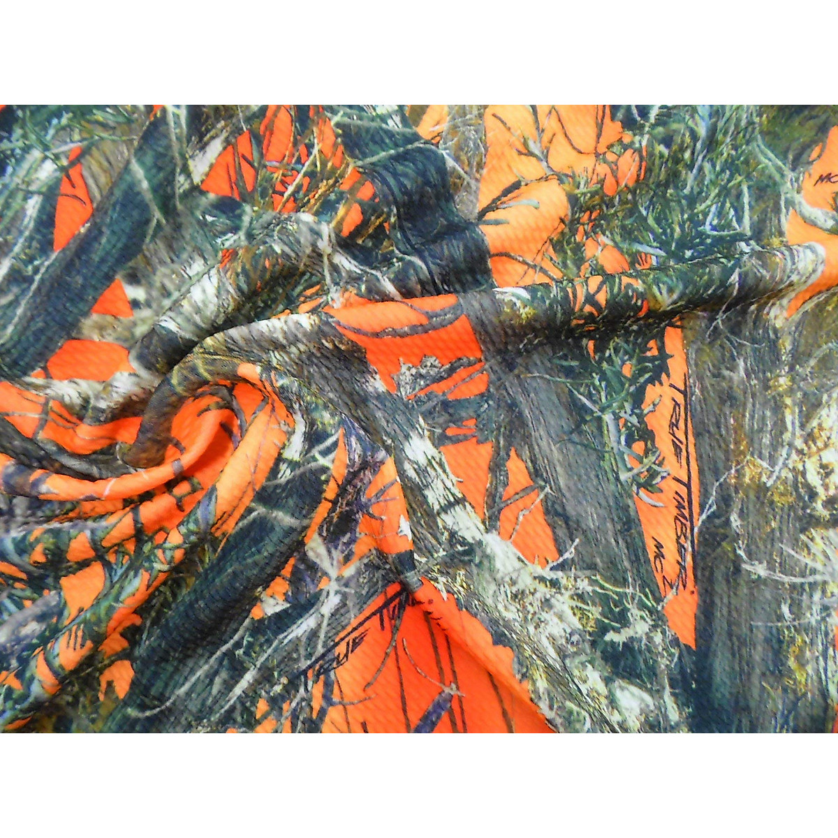 Printed Bullet Liverpool Textured True Timber Orange Blaze MC2 Camouflage Fabric U10