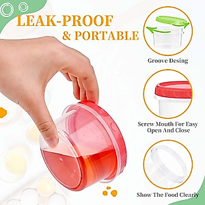 TOFLEN Reusable Small Freezer Containers 8 Oz Plastic Food Storage Containers with Screw On Lids, Leakproof & Airtight, Freezer Safe, Dishwasher Safe, Set of 12 Multicolor