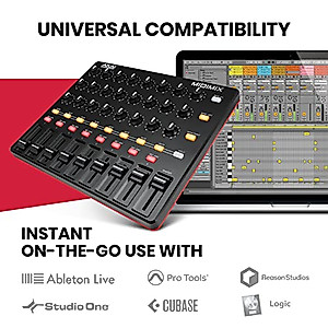 AKAI Professional MIDImix - USB MIDI Controller Mixer with Assignable Faders & Master Fader, 24 Knobs and 16 Buttons, 1 to 1 Mapping With Ableton Live