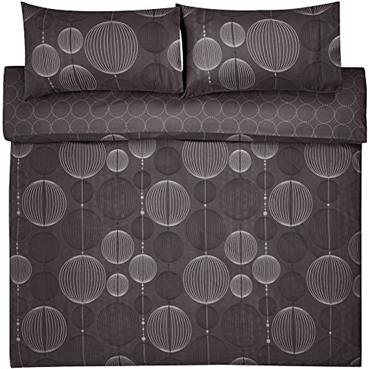 AmazonBasics Microfiber Duvet Cover Set – 260x220cm/50x80cmx2, Industrial Grey