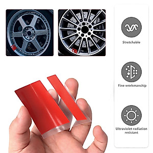 6Pcs Car Wheel Decals, Fit Size 18"-21" Wheels, Reflective Car Wheel Rim Decals Stripe Racing Wheel Rim Stickers Safety Decoration Car Accessories