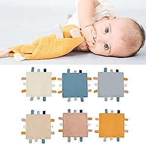 Colorful Cotton Muslin Lovey Blanket Security Blanket Soft & Breathable Lovie- Baby Gifts for Boys & Girls Lightweight Baby Security Blankets
