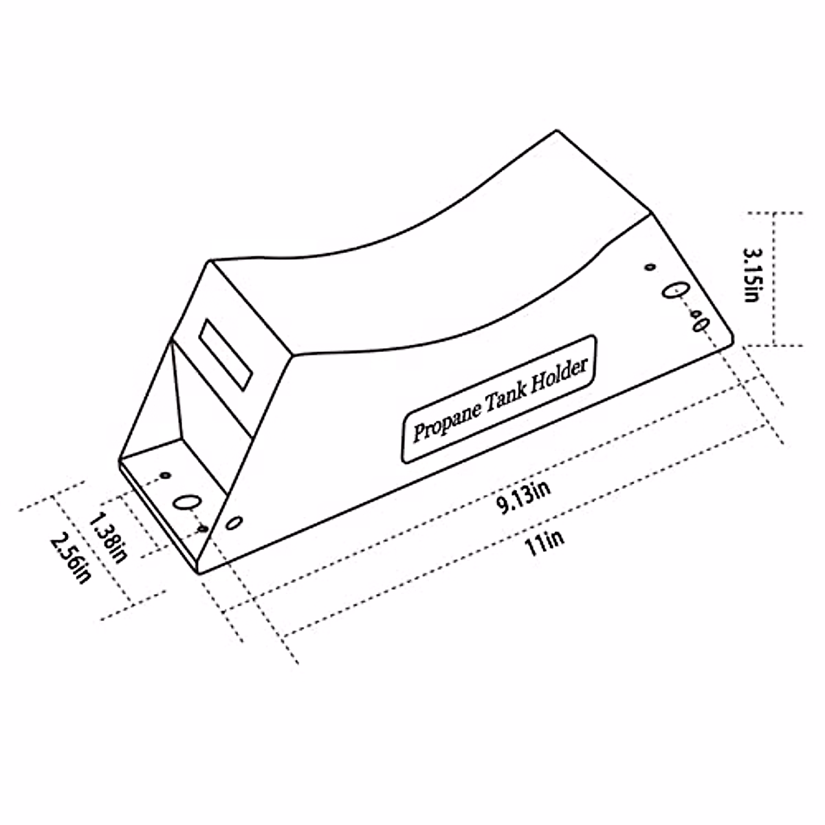 Propane Tank Holder, Propane Tank Mount ABS Gas Cylinder with Installation Expansion Screws and 59 Inch Strap Supported 4"-16" Cylinders, Propane Tank Cylinder Rack for Boat,RVs ,Trailers (Grey,1pc)