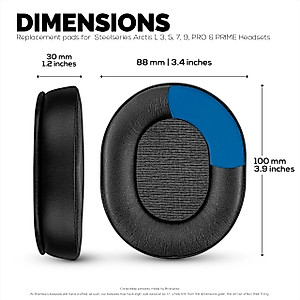 Gaming Gel Earpads for SteelSeries Arctis 1, Arctis 3, Arctis 5, Arctis 7, Arctis 9X, Arctis Pro & Arctis Prime Headset Headphone Earpads, Memory Foam & PU Leather (Black)