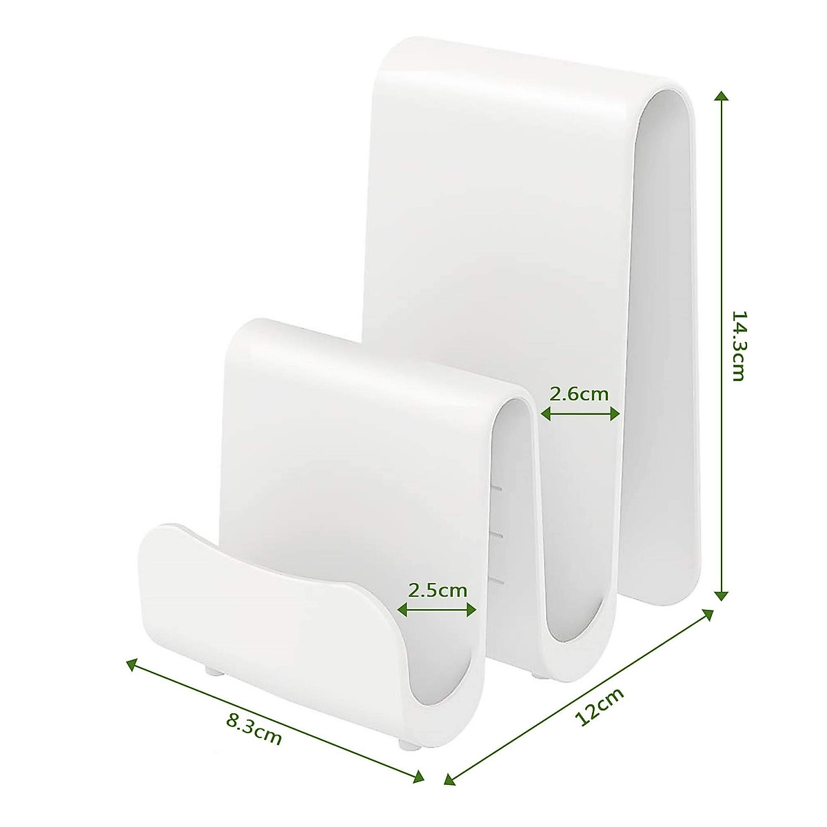 Pot Lid Organizer - Plastic Pot Lid Holder - 3-layer Storage Rack - Small and Compact Pot Lid Stand (4.7"W) in Cabinets or Kitchen Countertops - White