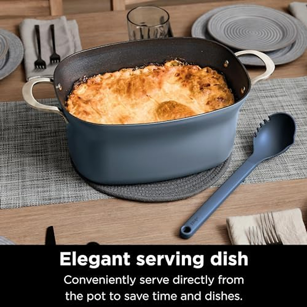 Ninja MC1001 Foodi PossibleCooker PRO 8.5 Quart Multi-Cooker, with 8-in-1 Slow Cooker, Pressure Cooker, Dutch Oven & More, Glass Lid & Integrated Spoon, Nonstick, Oven Safe Pot to 500°F, Sea Salt Grey (Renewed)