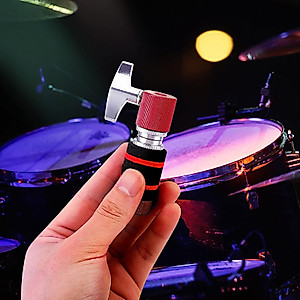 Facmogu Standard Hi-Hat Clutch, Fit for 7mm Rod, Aluminum Alloy Hi Hat Clutch Hi-hat Stand Post Jazz Drum Clutch for Hi Hat Drop Clutch Cymbal Jazz Drum Parts Accessories - Red