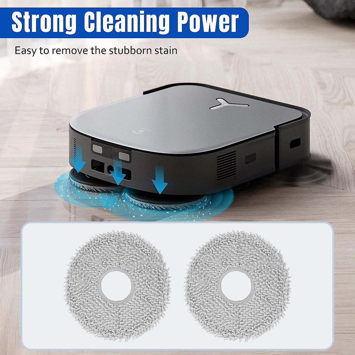 17pcs Replacement Parts for Ecovacs Deebot X2 / X2 Omni / X2 Pro / DEX86 Vacuum Cleaner Accessories, 1 Main Brush, 4 Side Brush, 4 Hepa Filters, 4 Dust Bags, 4 Mop Cloths