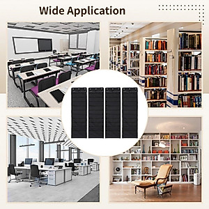 Homaisson 4 Packs Hanging Wall File Organizers with 12pcs Metal Hooks, Heavy-Duty 600D Oxford Storage Pocket Charts, Wall Hanging File Folders with 40 Pockets, Overdoor Magazine Hangers