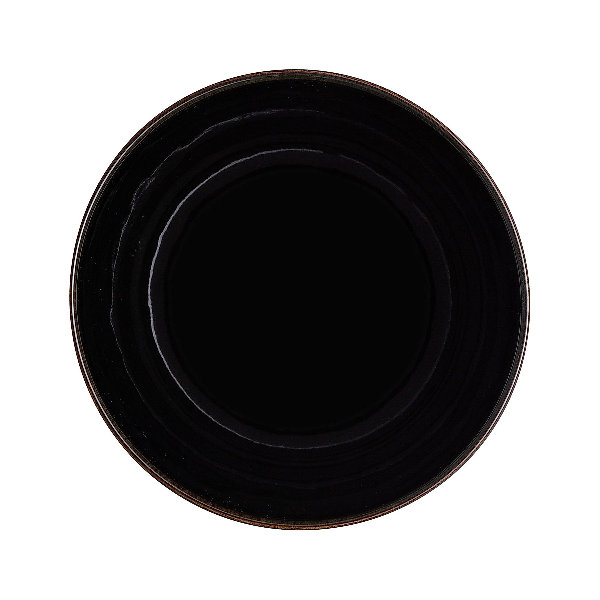 Denby - Halo Deep Noodle Bowls Set of 2 - Reactive Glaze Dishwasher Microwave Safe Crockery 900ml - Black, Grey Ceramic Stoneware Tableware - Chip & Crack Resistant Soup Bowls