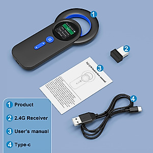 Symcode Bluetooth Pet Microchip Reader Wireless RFID Animal Chip ID Reader Scanner Animal ID Tag Handheld Scanner Animal Tag Reader EMID FDX-B(ISO11784/11785) 134.2KHz/125KHz