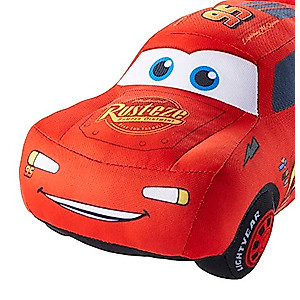 Disney and Pixar Cars 10-inch Lightning McQueen Talking Plush Toy Car with 10 Sounds