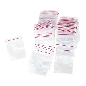HOMEFORD Zipper Seal Craft Polybags, 2-inch x 2-inch, 140-count, Clear