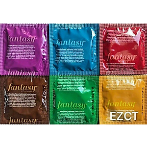 Fantasy Flavored Condoms Pack 72 Condoms : Variety of Flavors Such As Vanilla, Strawberry, Mint, Grape, Chocolate, and Banana. [The Random Fun That You Will Not Know Until You Have Used.]