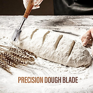 RICCLE Bread Lame Slashing Tool, Dough Scoring Knife with 15 Razor Blades and Storage Cover