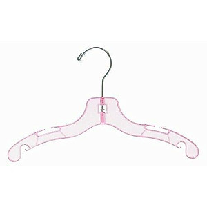 Pink Plastic Dress Hanger 12" (Pack of 25) Servicrt Clotheshanger Hangers Clothes Hangers Clothing Hangers Hanger Rack Storage Hangers Closet Clothes Organizer Hangers for Clothes