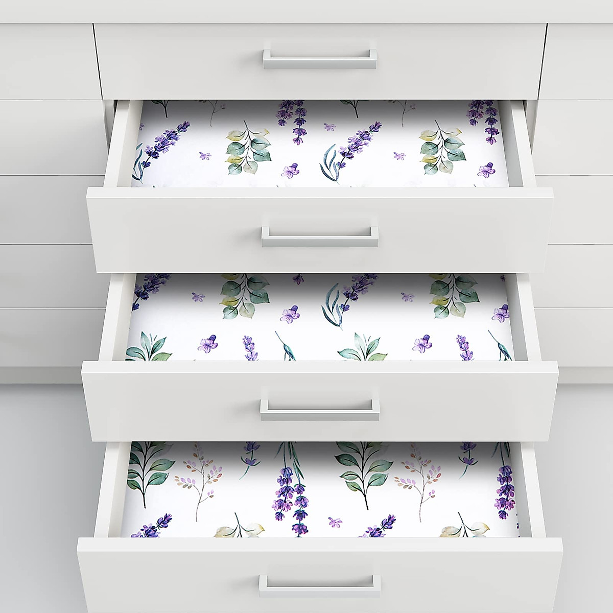 20 Drawer Liners for Dresser Lavender Scented Drawer Liners Drawer Paper Liner Non Adhesive Scented Liners for Drawers Fragrant Drawer Liners for Home Shelf Closet, 14 x 19.5 Inches (Lavender)