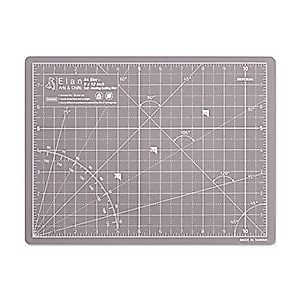 Elan Cutting Mat A4 Black and Beige, 5-Ply Craft Mat, Self Healing Cutting Mat 12x9, Craft Cutting Board, Art Mat, Imperial Sewing Mat, Quilting Mat, Hobby Mat, for Sewing, Quilting, Quilting supplies