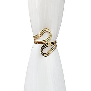 High-Elastic Curtain Ties for Thin or Thick Alloy Curtain Tiebacks Curtain Tie Backs for Curtains Curtain Holdbacks Curtain Holders for Drapes Curtain Holdback for Office Bedroom Home Essentials 1pcs