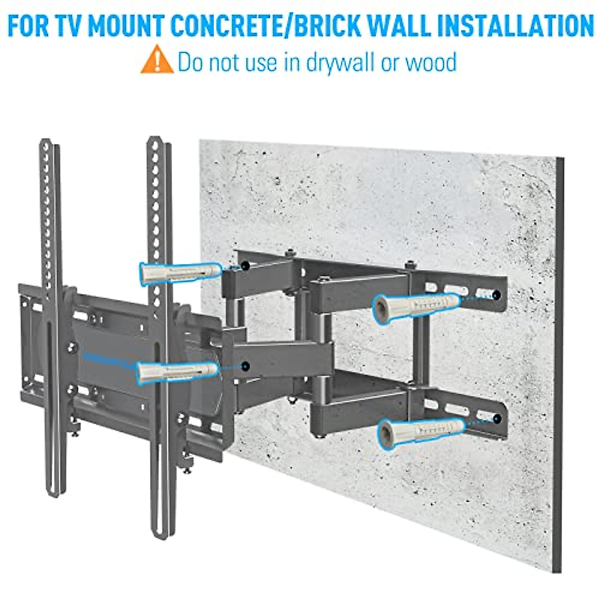 MOUNTUP Universal TV Mounting Hardware Kit Fits Most LED LCD OLED 4K TVs, Includes M4 M5 M6 M8 TV Screws, Spacers, Washers, and Concrete Wall Anchors for TV/Monitor Mounting up to 80 inches, MU0041