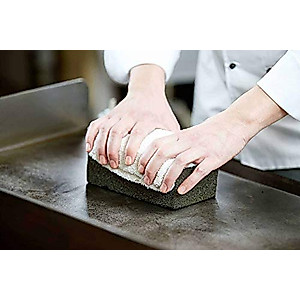 Grill Brick Commercial Grade Grill Cleaning Stone Pumice. For use on Grills, flat tops, griddles, and more. Cleans, Repolishes, and Sanitizes. Effectively Removes Cooked on Dirt, Grime, and Grease.