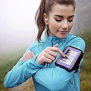 Granvela GV1 HD Classic Sports Earphones IPX5 Waterproof Running Earbuds Wired with Mic, Memory Wire Earhook and Clip - Blue